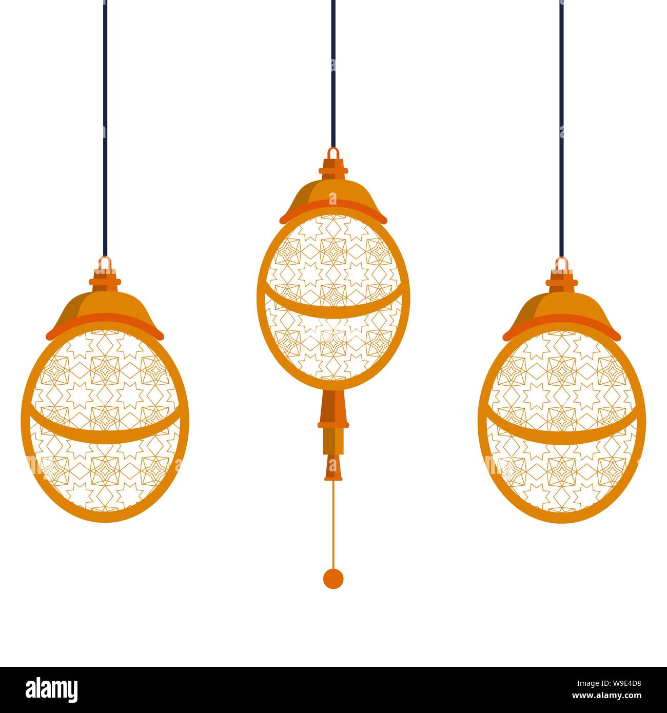 lanterns decoration festival lamps cartoon Stock Vector Image & Art - Alamy