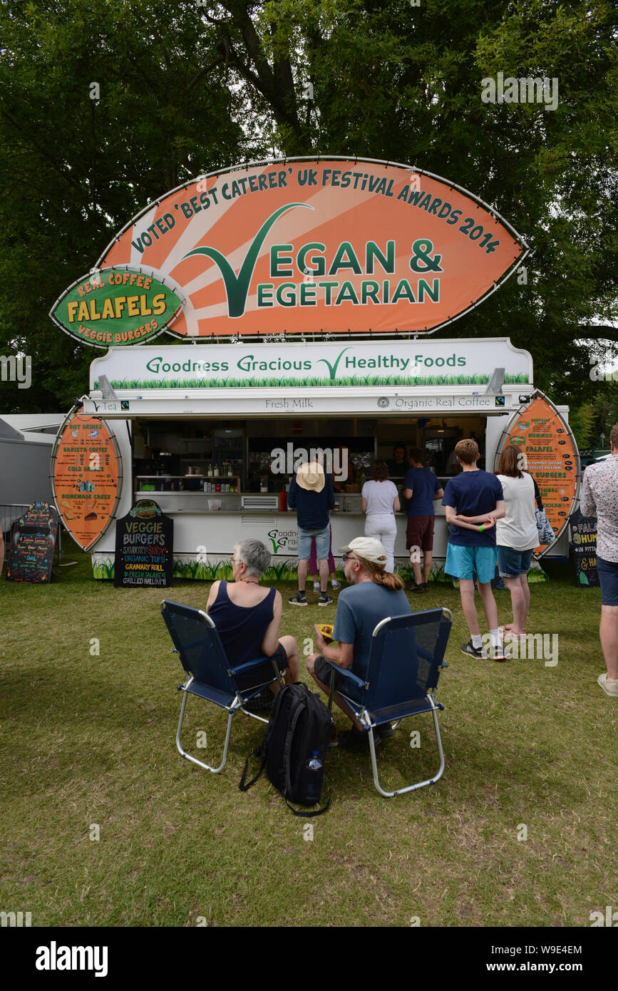 Food, Catering, Vegan food stall at outdoor festival Stock Photo - Alamy