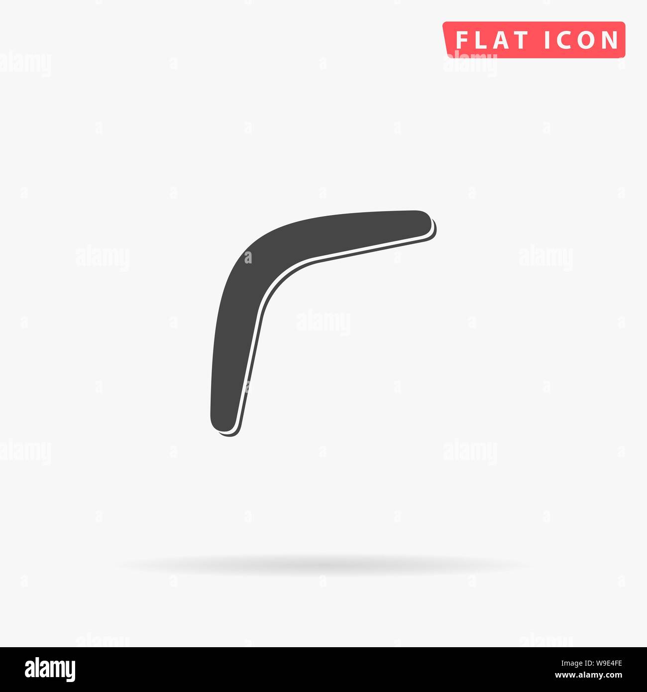 Flying boomerang. Toy. Flat design style minimal vector illustration ...