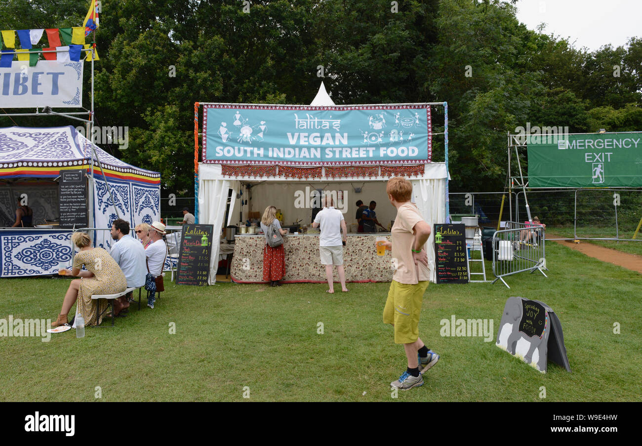 Food, Catering, Vegan food stall at outdoor festival Stock Photo - Alamy