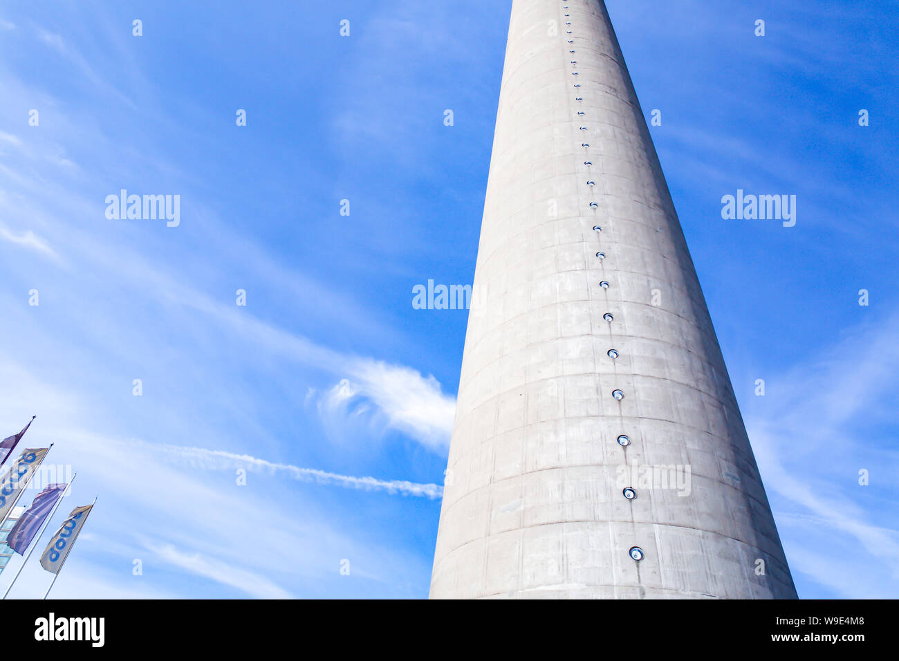Dusseldorf rheinturm tower clock hi-res stock photography and images ...