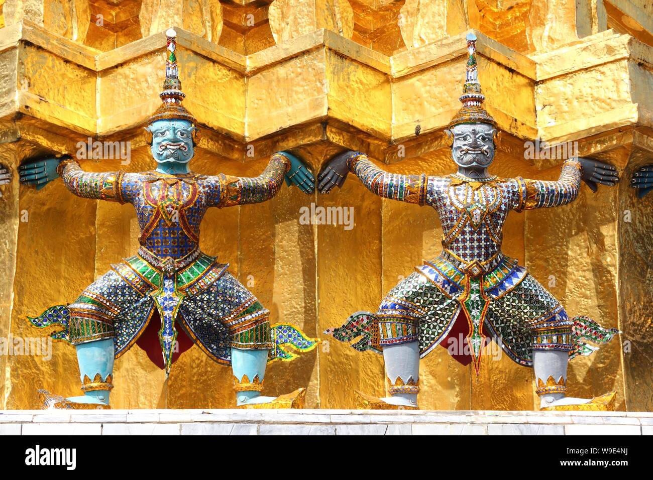Grand Palace guardian demon sculptures in Bangkok, Thailand, Southeast ...