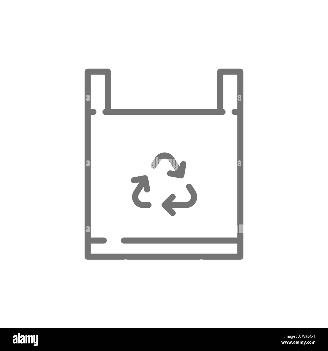 Recycling bag icon outline Cut Out Stock Images & Pictures - Alamy