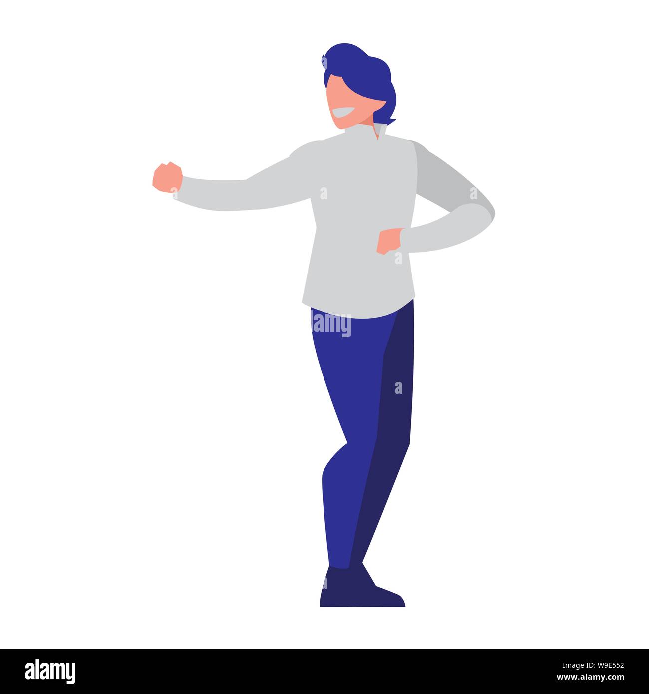 young dancer disco style character vector illustration design Stock ...