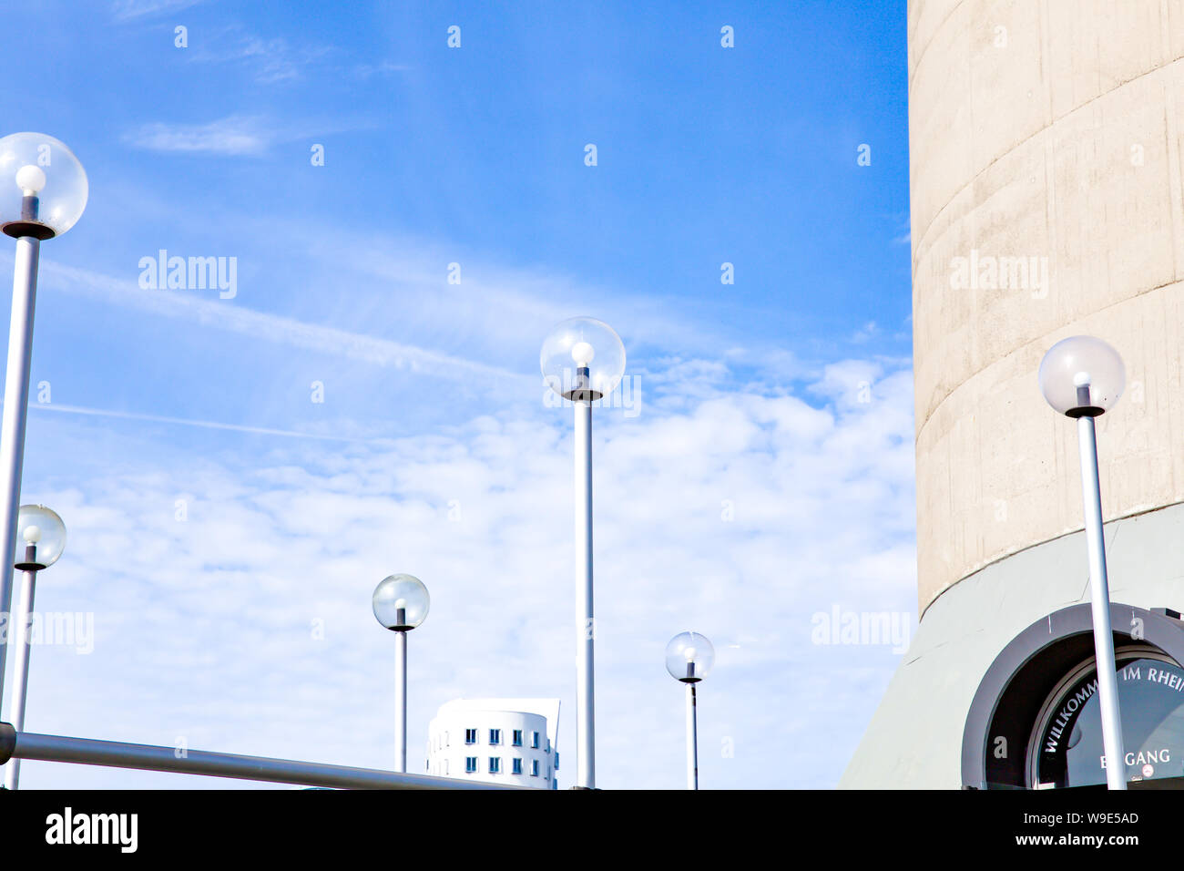Dusseldorf rheinturm tower clock hi-res stock photography and images ...