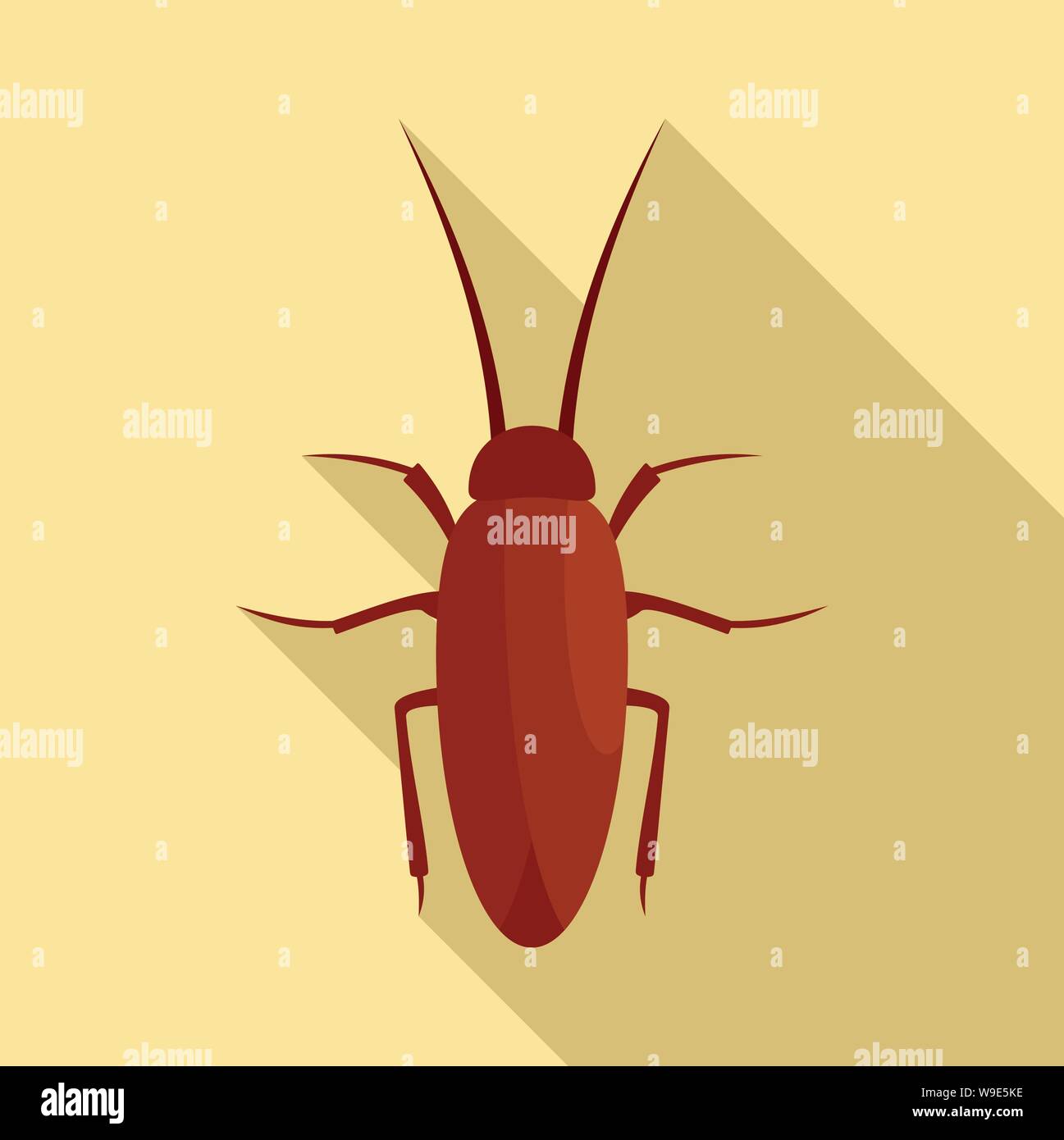 Cockroach insect icon. Flat illustration of cockroach insect vector ...