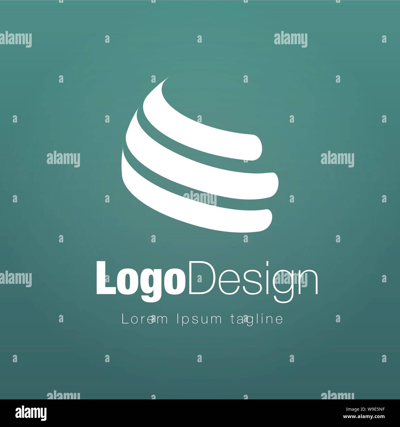 Vector abstract circle swirl logo design elements. Water wave Logo ...