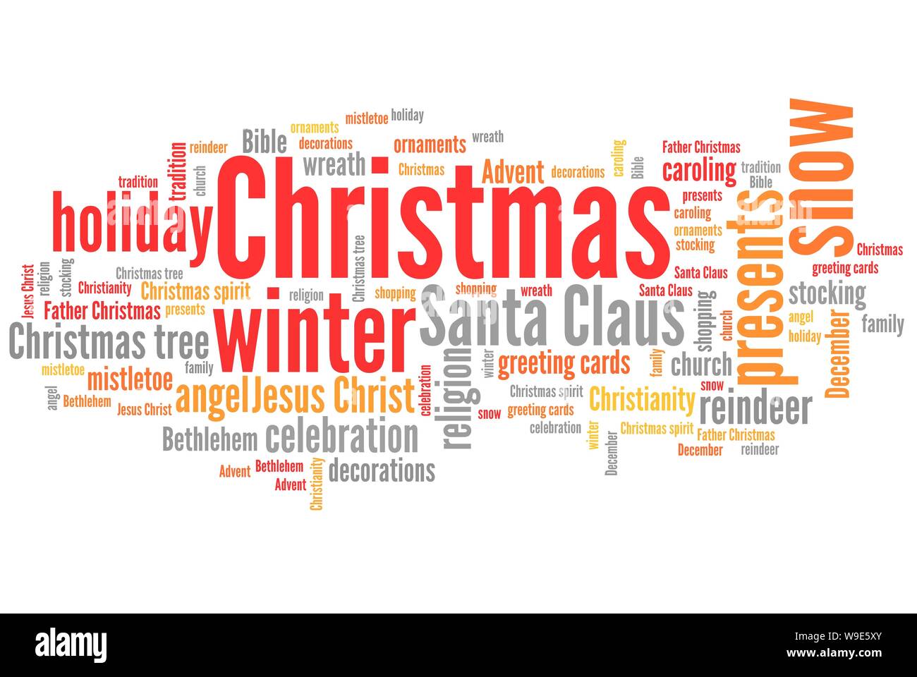 Christmas concepts word cloud illustration. Word collage concept Stock ...