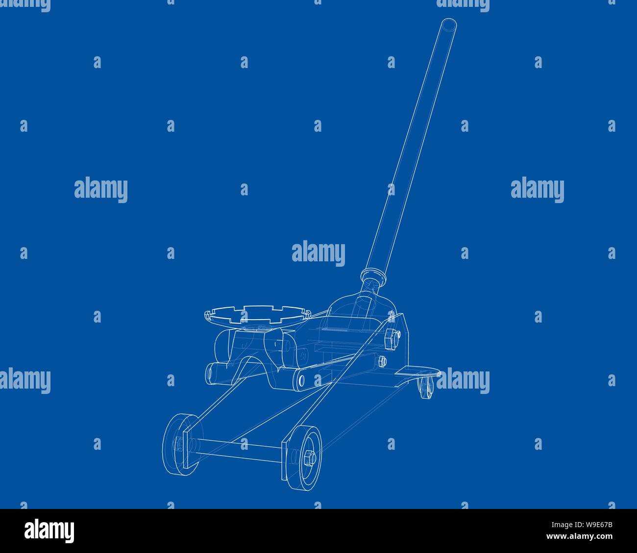 Outline Floor Car Jack. Vector Stock Vector Image & Art - Alamy