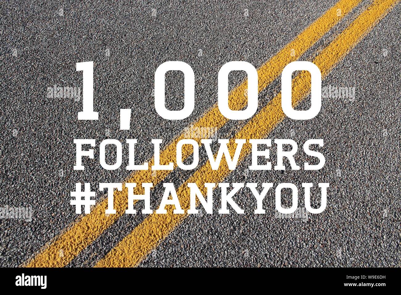 1000 followers sign - social media milestone banner. Online community ...