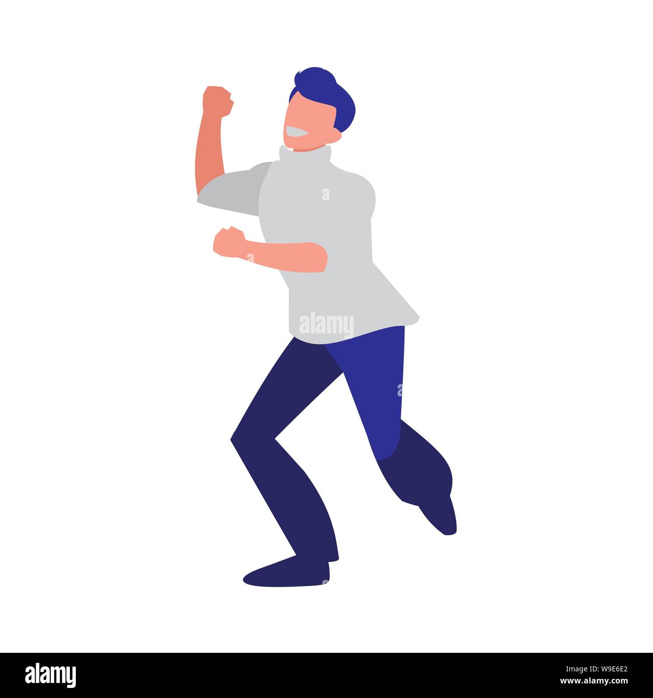 young dancer disco style character vector illustration design Stock ...