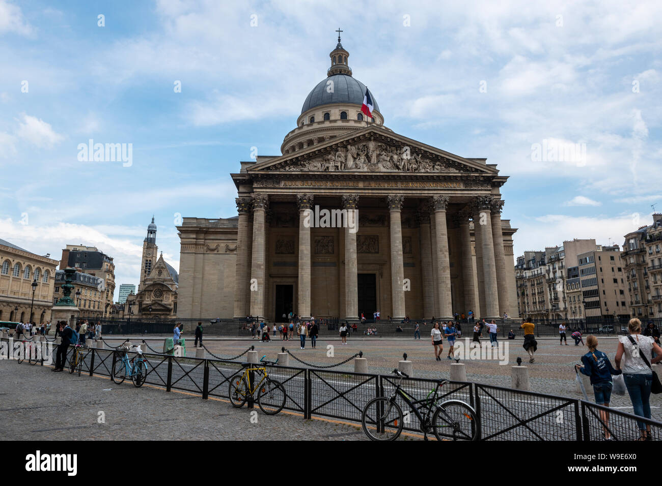 Panthéon from Place du Pantheon in the Latin Quarter, Paris, France ...