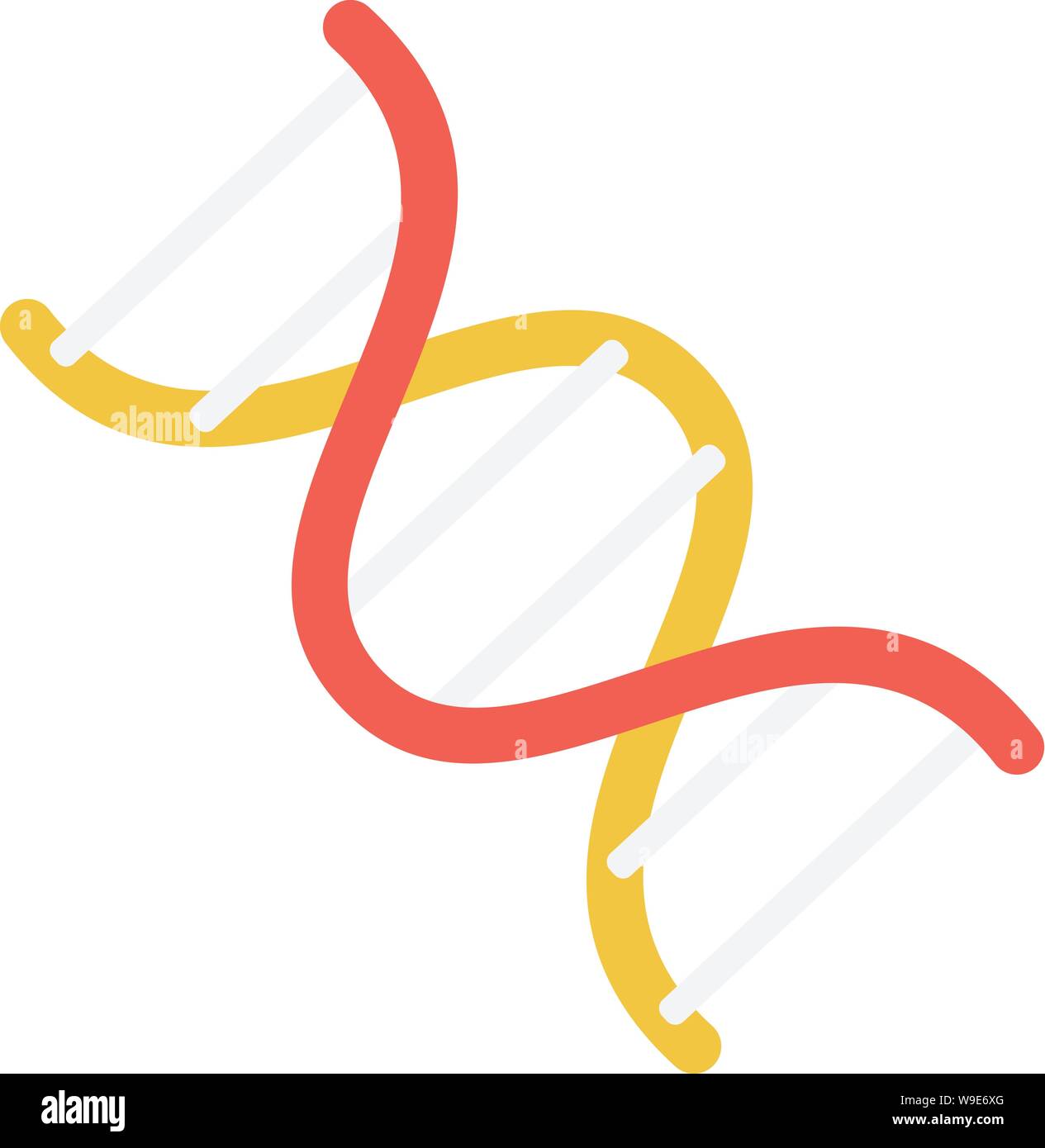 Dna structure icon. Flat illustration of dna structure vector icon for ...