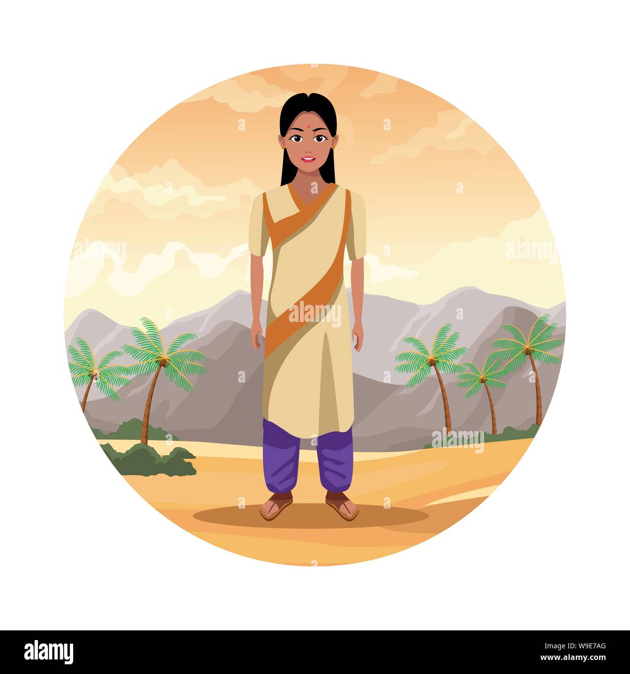 Muslim india woman Stock Vector Images - Alamy