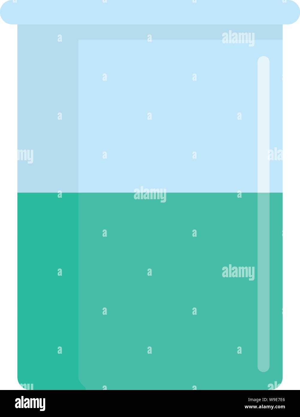 Blue chemical pot icon. Flat illustration of blue chemical pot vector ...