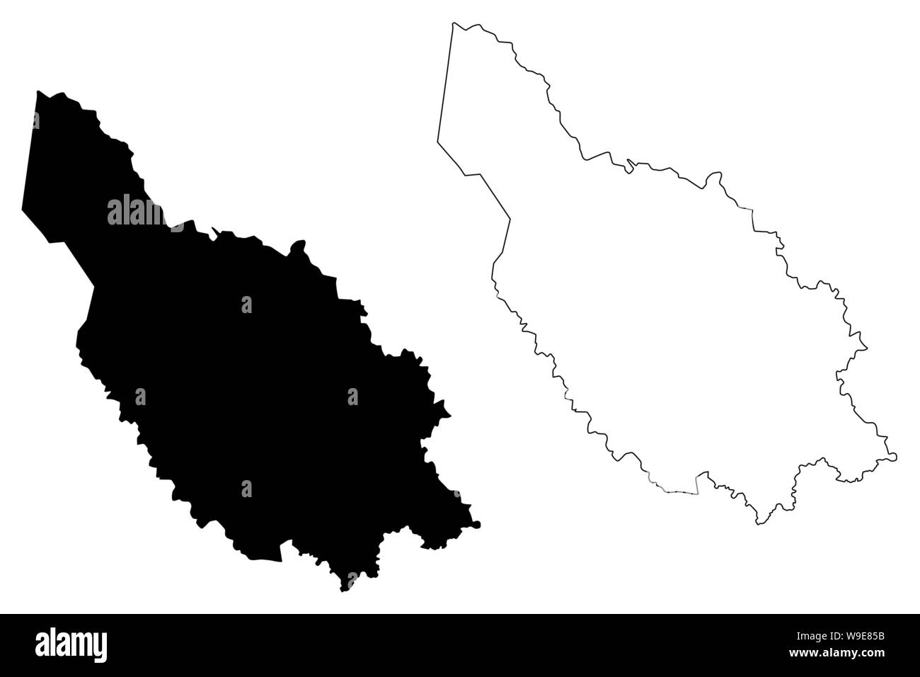 Dalarna County (Counties of Sweden, Kingdom of Sweden) map vector ...