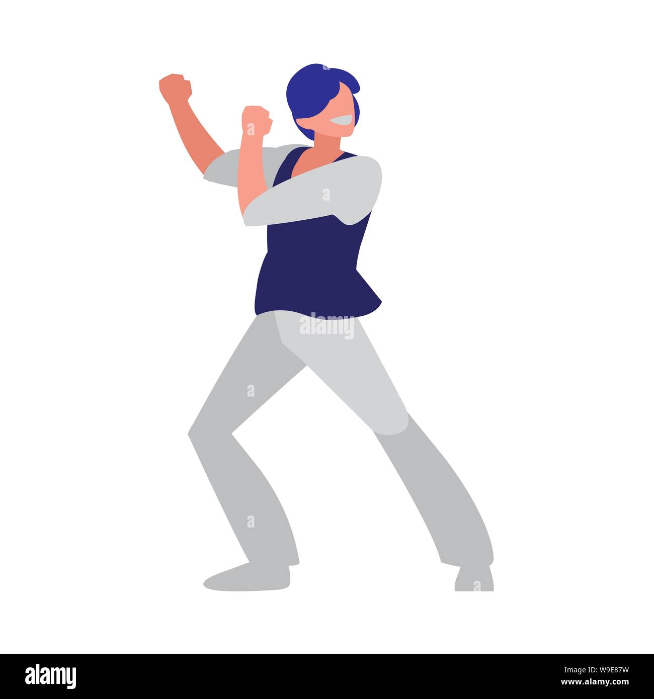 young dancer disco style character vector illustration design Stock ...