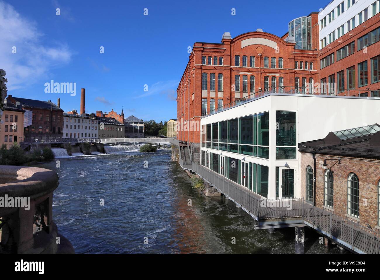 Norrkoping town in Sweden. Former industrial building converted to ...