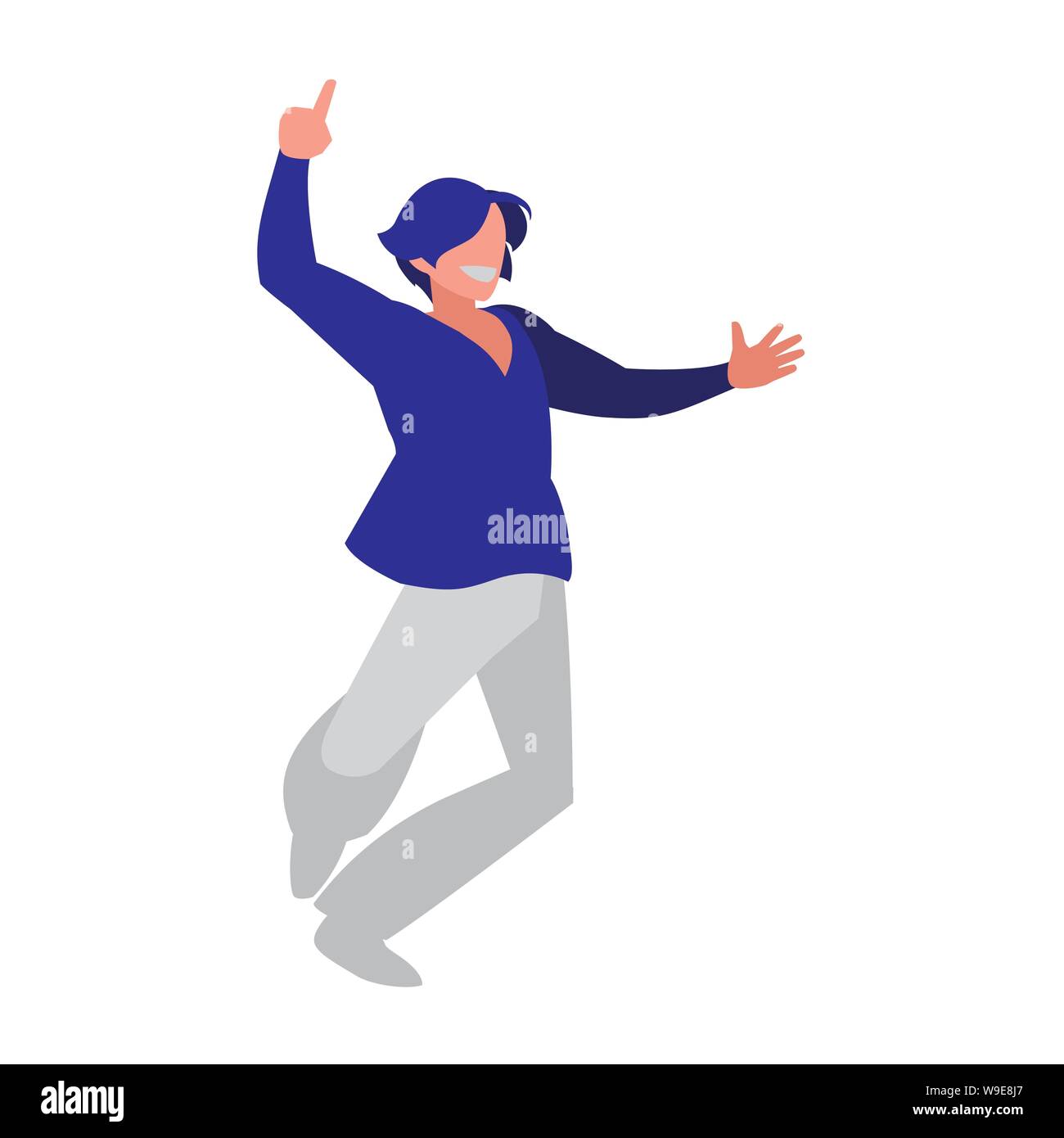 young dancer disco style character vector illustration design Stock ...