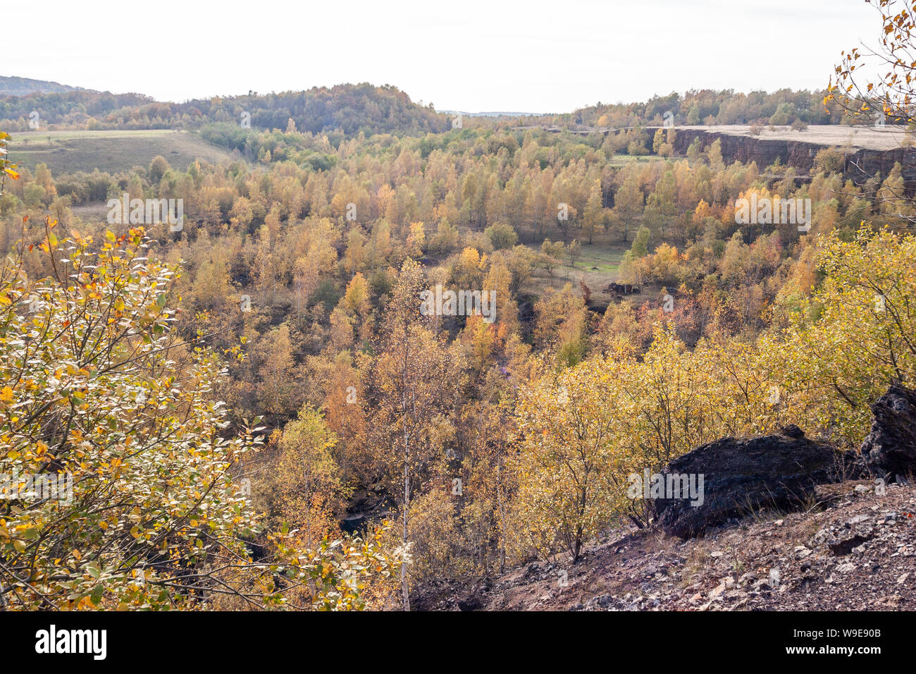 Walk over an old mining area in automn Stock Photo - Alamy