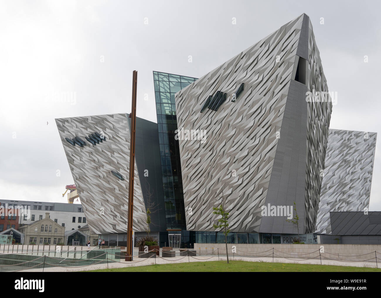 View of the Titanic experience and museum in Belfast,Northern Ireland ...