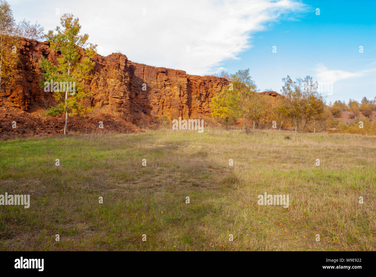Walk over an old mining area in automn Stock Photo - Alamy