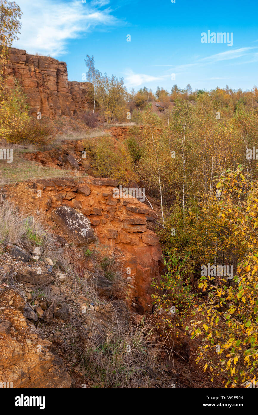 Walk over an old mining area in automn Stock Photo - Alamy