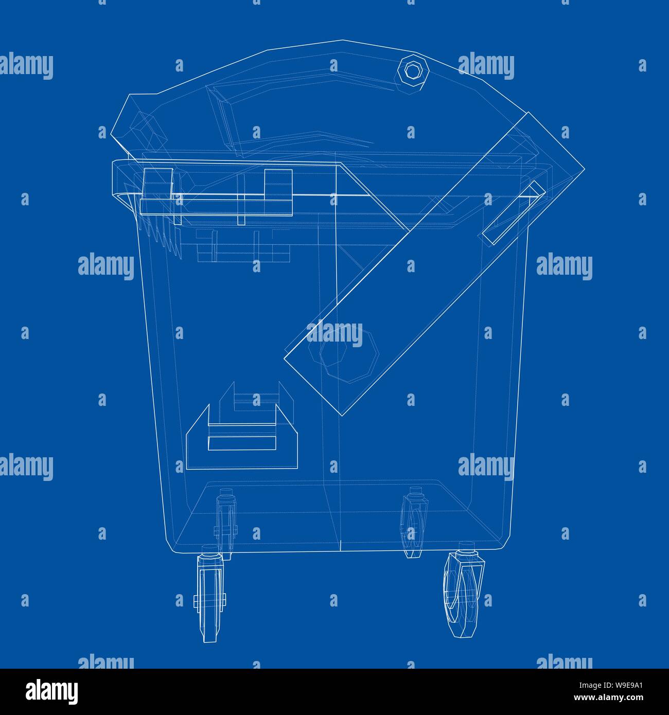 Outline Dumpster or dustbin vector Stock Vector Image & Art - Alamy