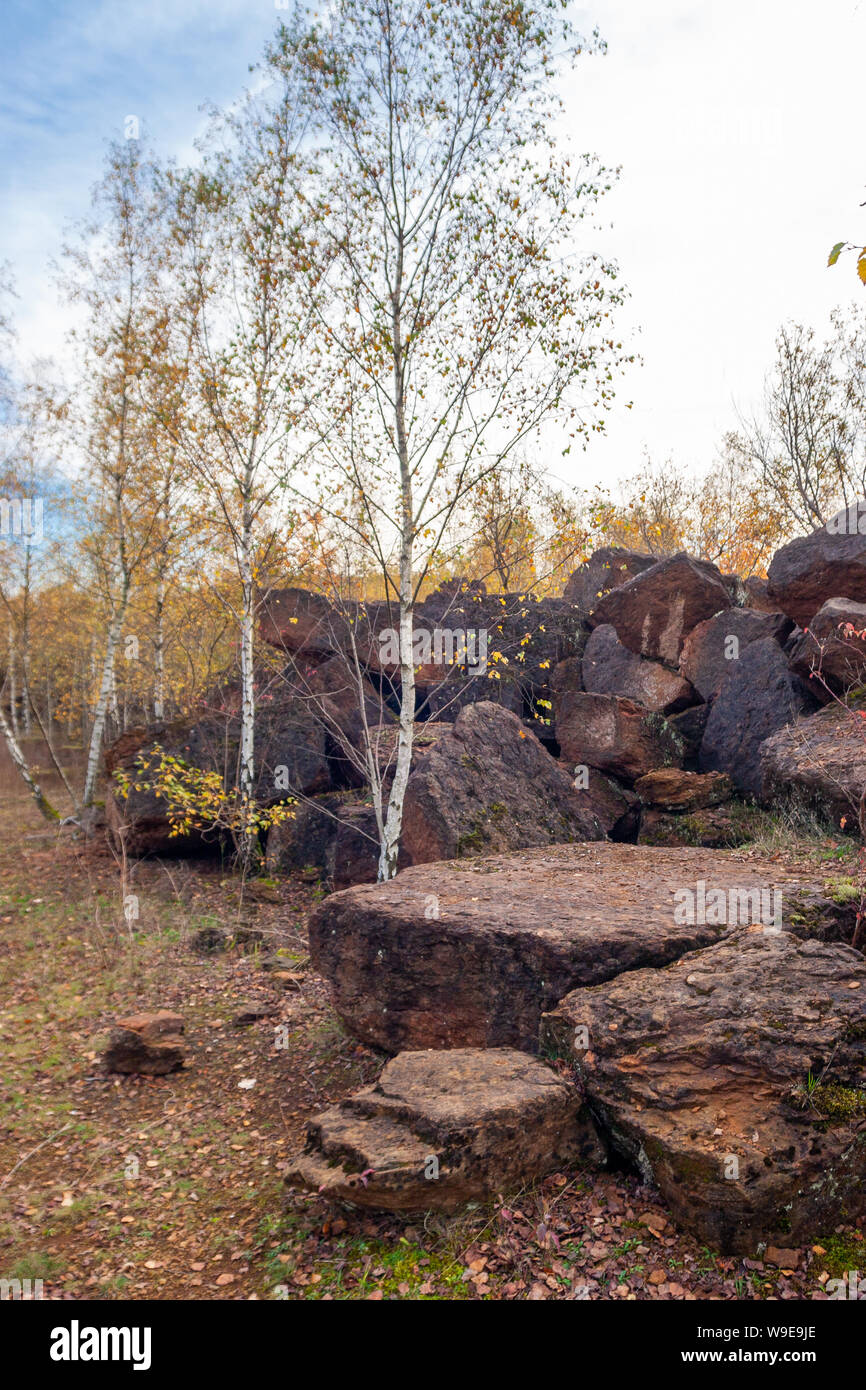 Walk over an old mining area in automn Stock Photo - Alamy