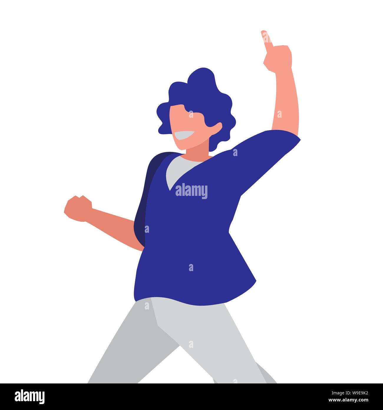 young dancer disco style character vector illustration design Stock ...