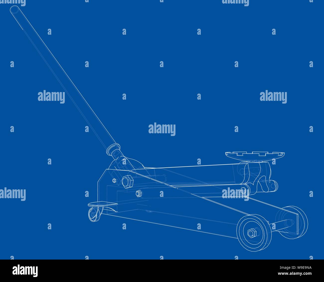 Outline Floor Car Jack. Vector Stock Vector Image & Art - Alamy