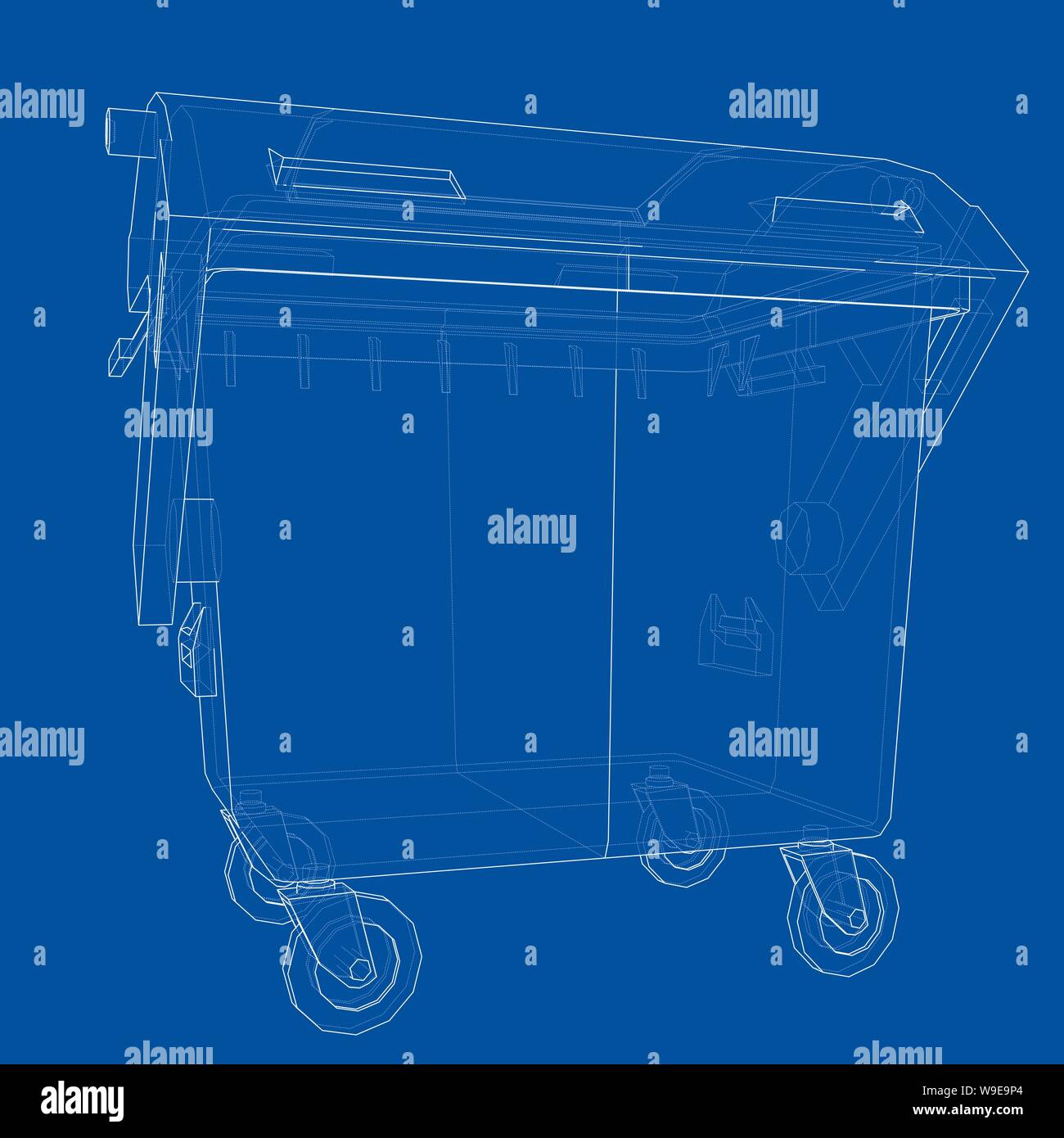 Outline Dumpster or dustbin vector Stock Vector Image & Art - Alamy