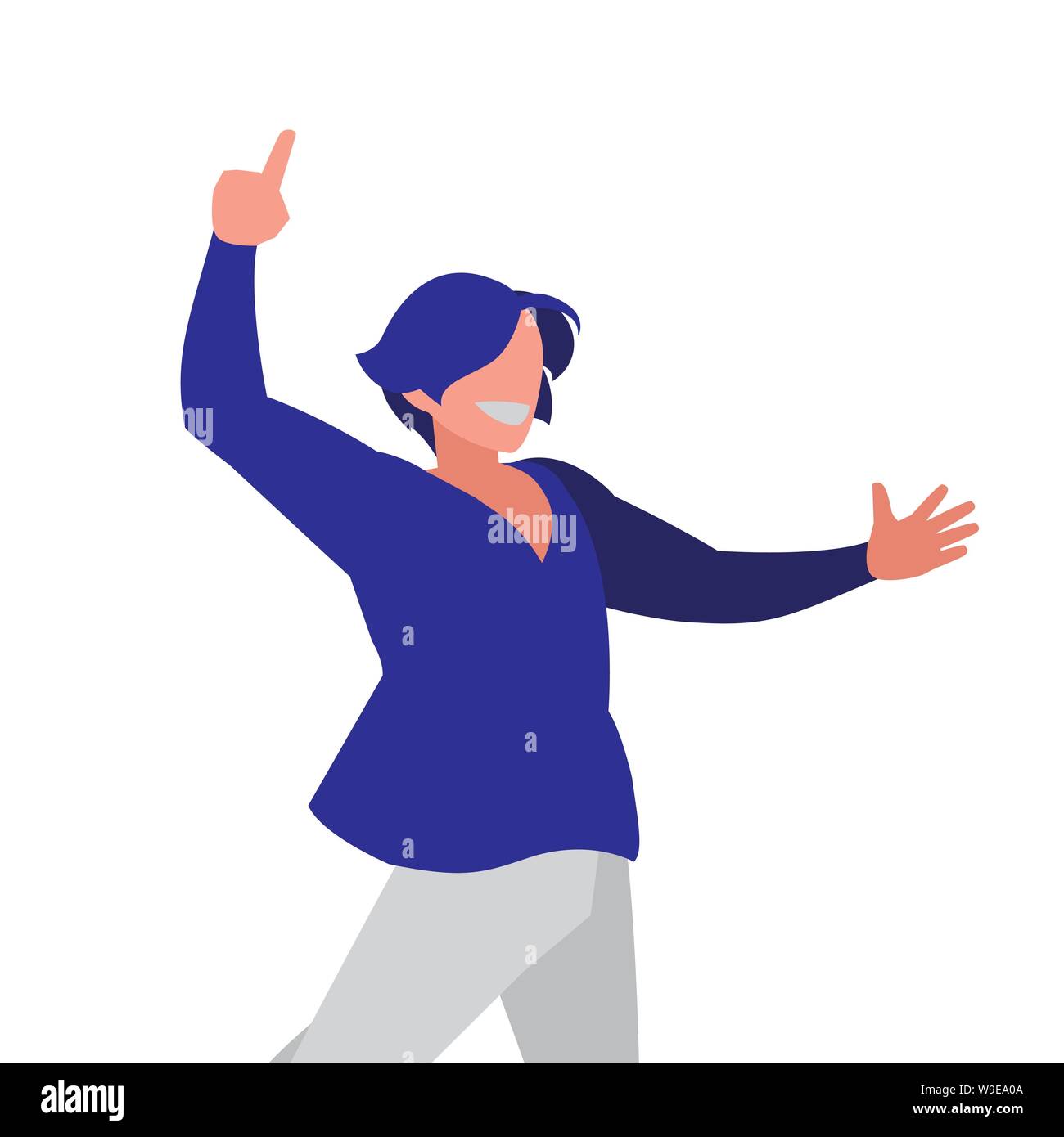 young dancer disco style character vector illustration design Stock ...