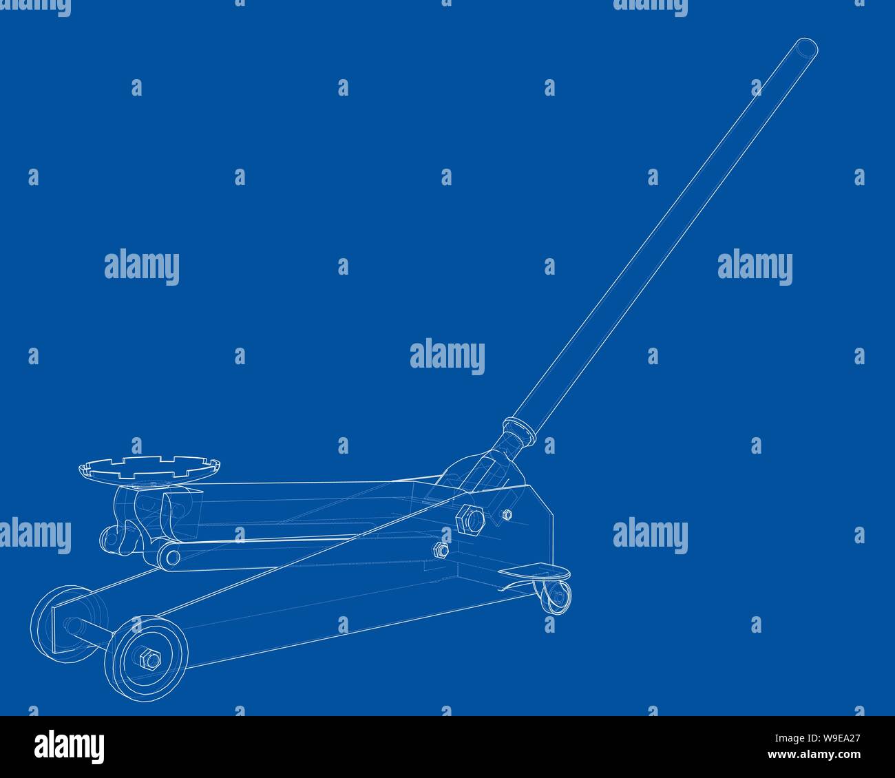 Outline Floor Car Jack. Vector Stock Vector Image & Art - Alamy