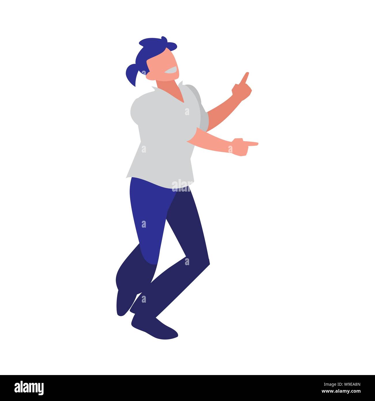 young dancer disco style character vector illustration design Stock ...