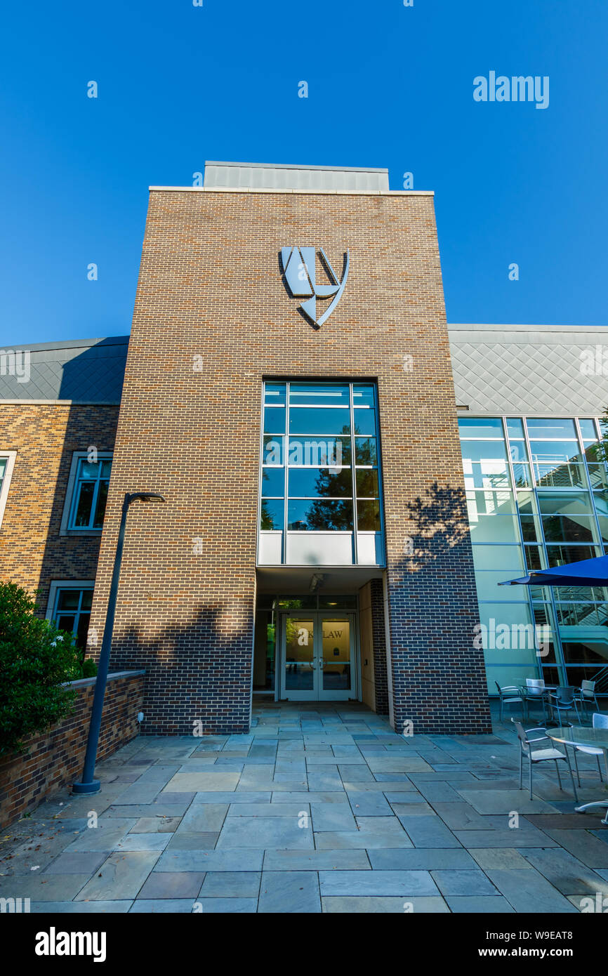 DURHAM, NC, USA - AUGUST 8: Law School Building on August 8, 2019 at ...