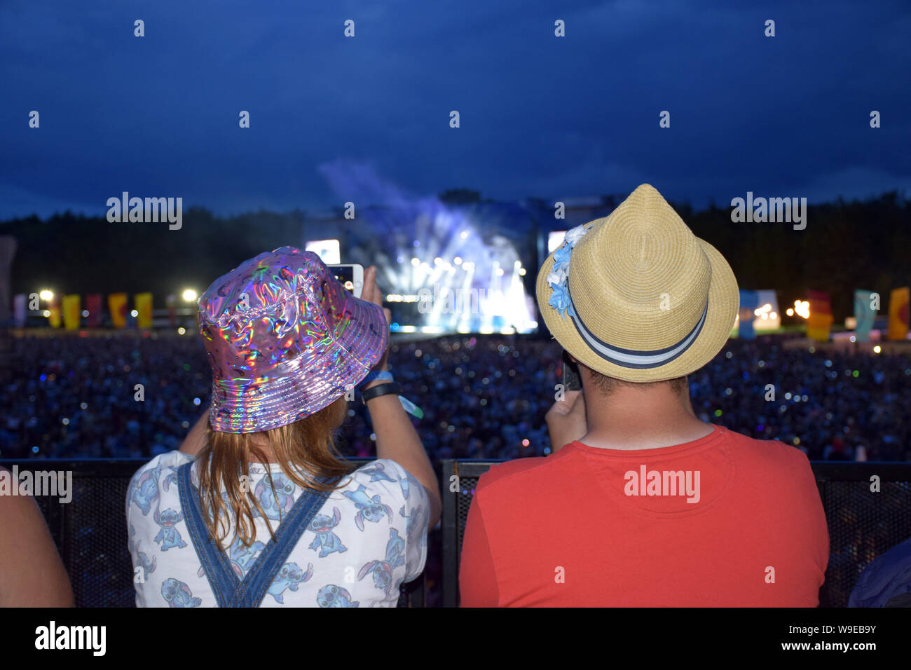 Latitude Festival, Henham Park, Suffolk, UK July 2019. Watching ...