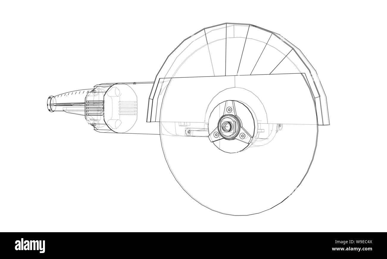Outline electric angle grinder. Vector Stock Vector Image & Art - Alamy