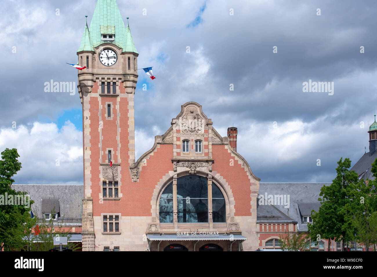 COLMAR - APR 30: Railway station Gare de Colmar in Colmar on April 30 ...