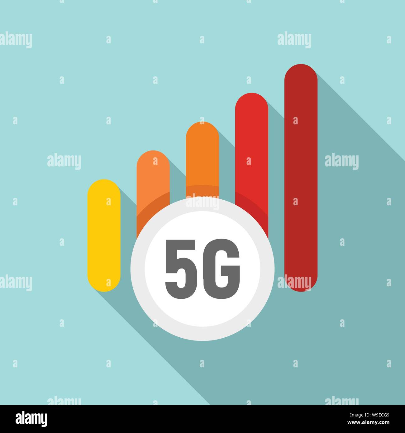 5g mobile icon. Flat illustration of 5g mobile vector icon for web ...