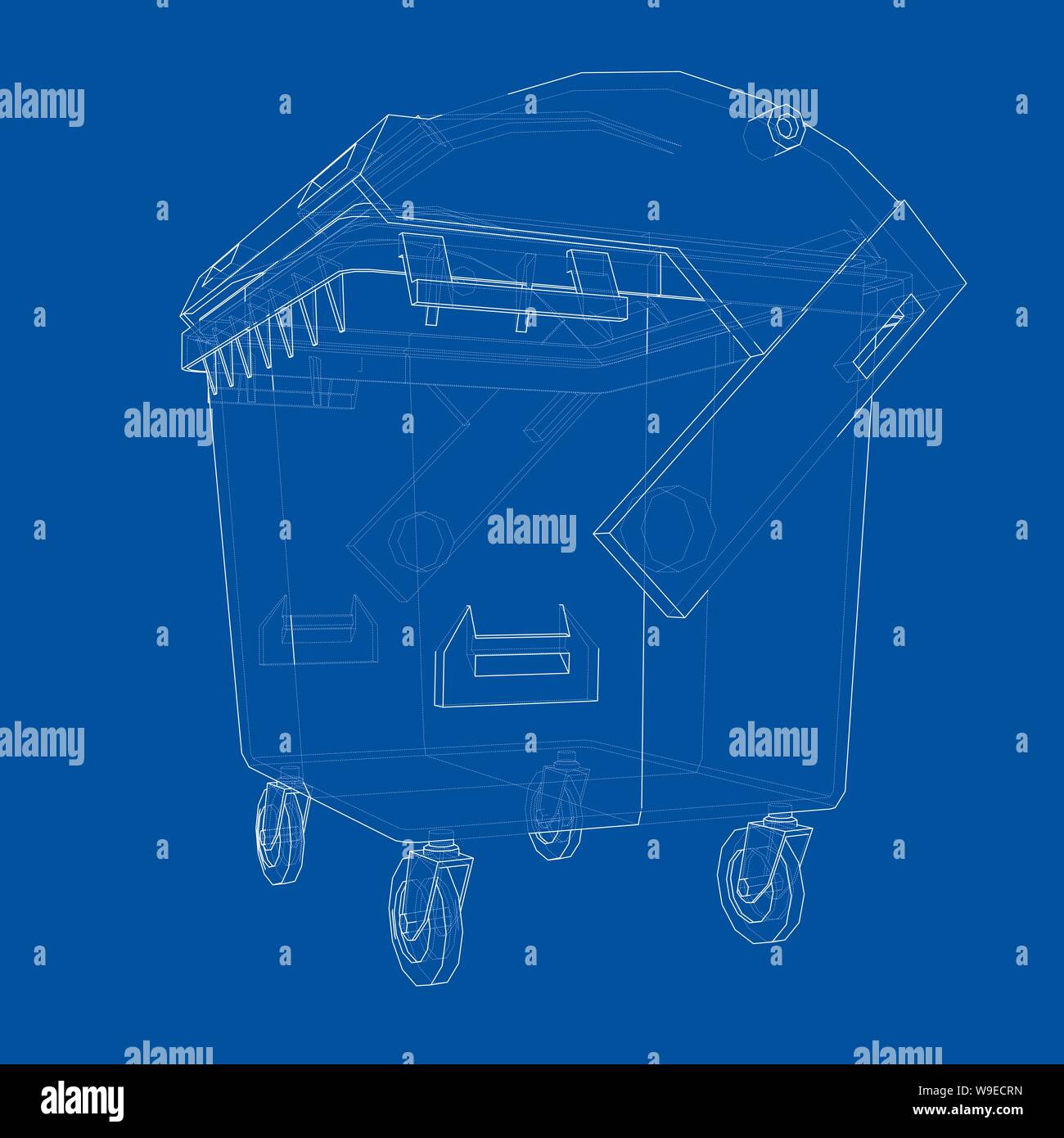 Outline Dumpster or dustbin vector Stock Vector Image & Art - Alamy
