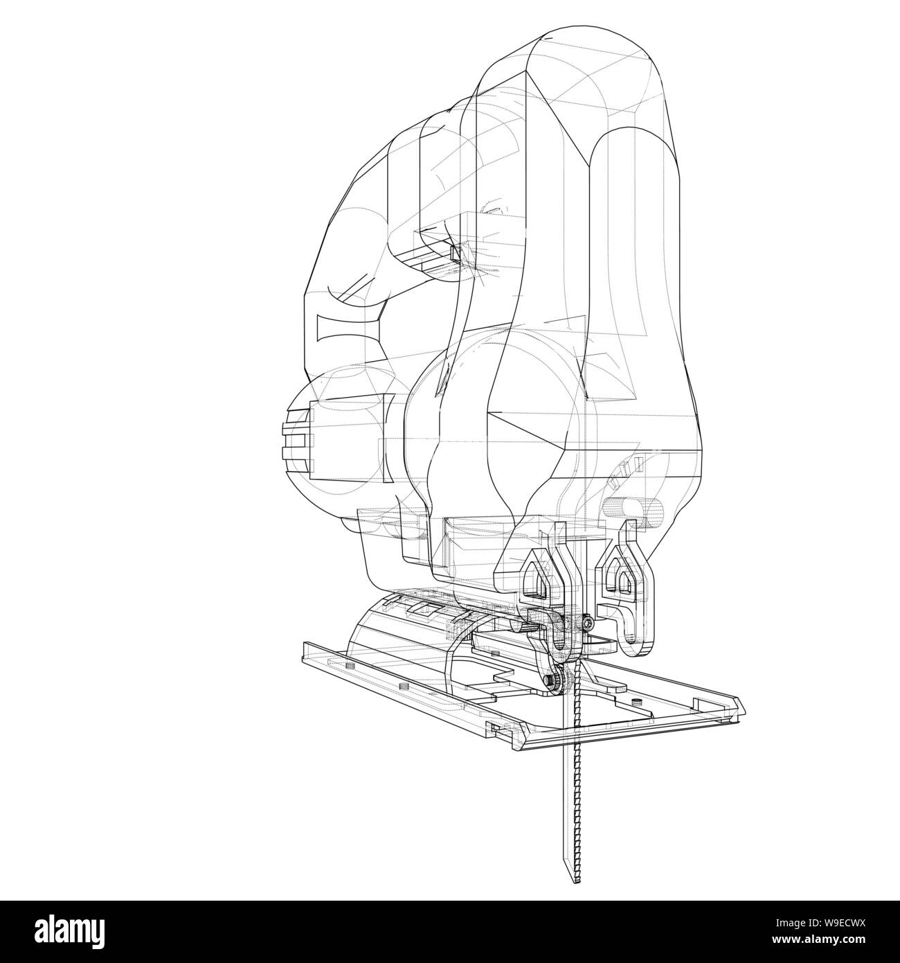 Outline Jig saw. Vector Stock Vector Image & Art - Alamy