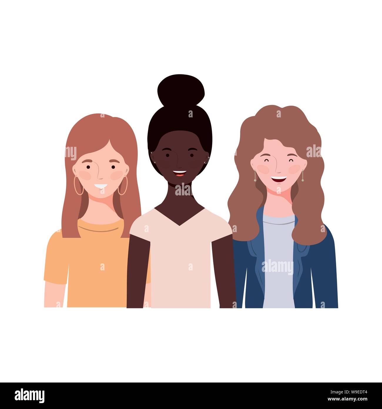 young women on white background Stock Vector Image & Art - Alamy