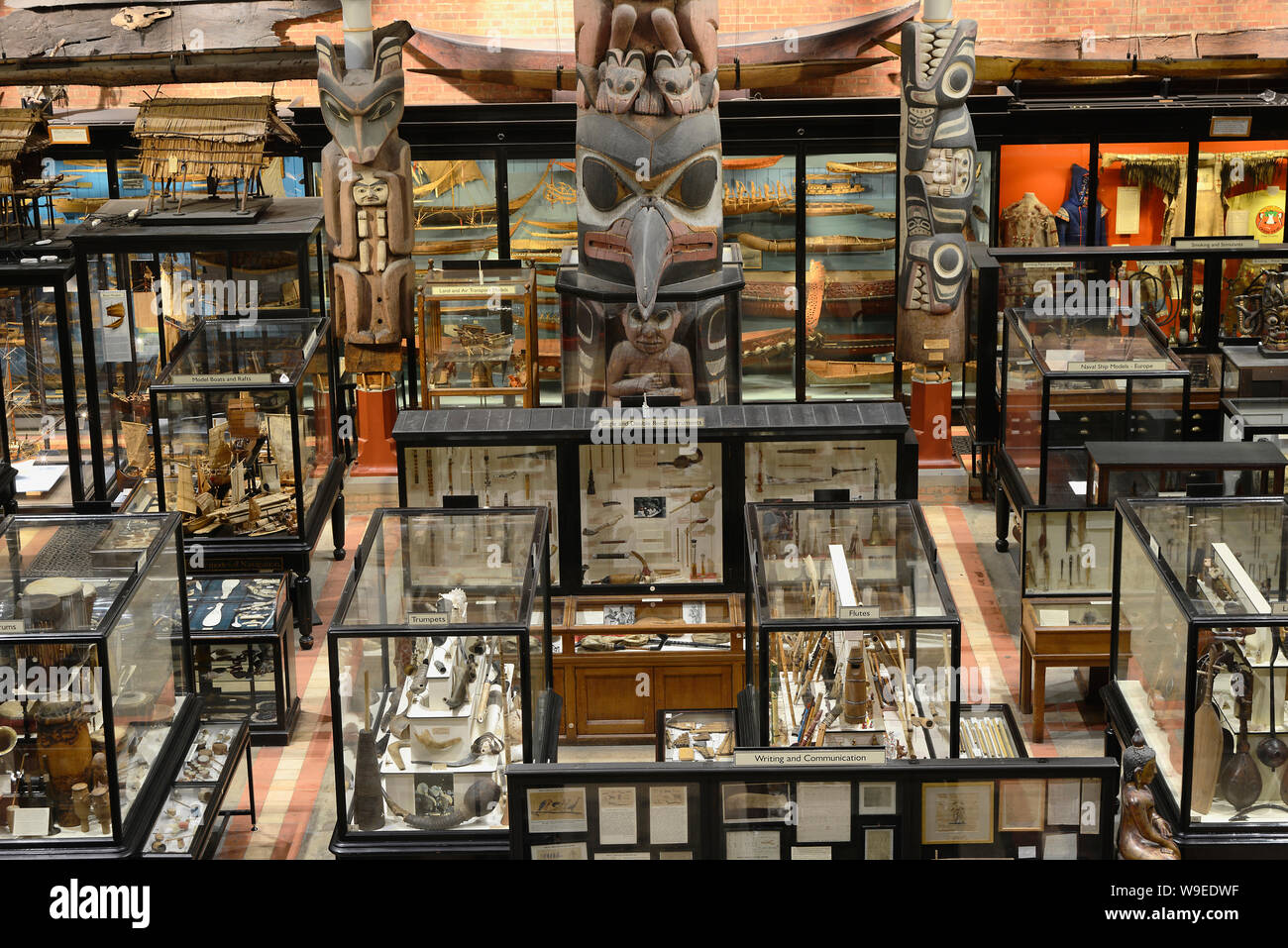 England, Oxford, Pitt Rivers Museum interior gallery and collection ...