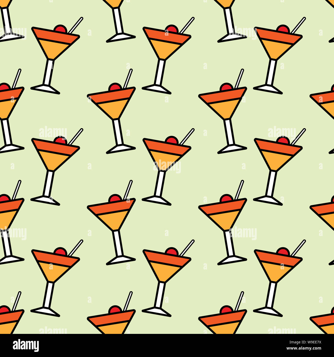 Martini drink seamless repeating pattern vector print background ...