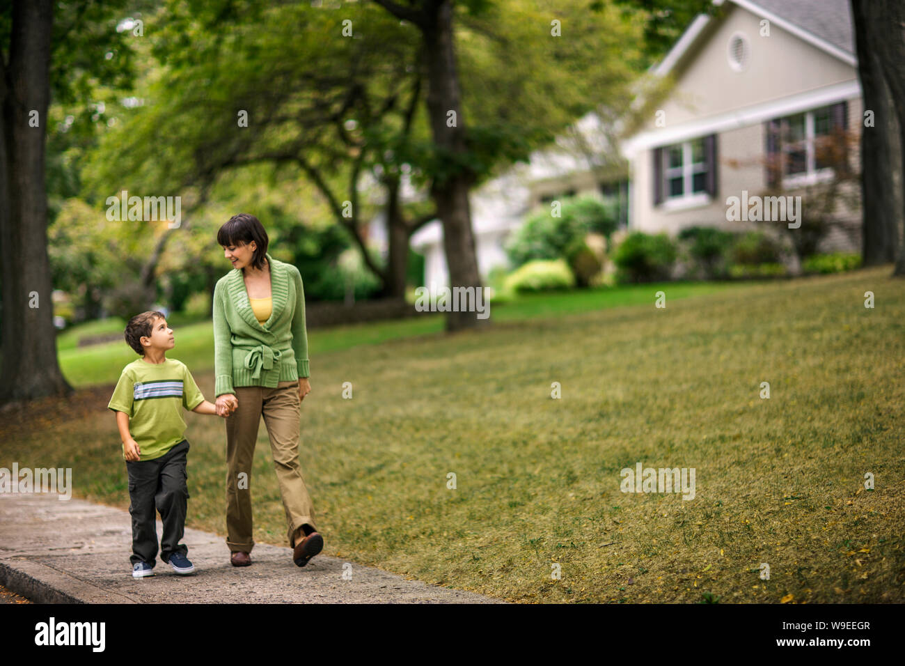 Male parents walking outdoor hi-res stock photography and images - Alamy