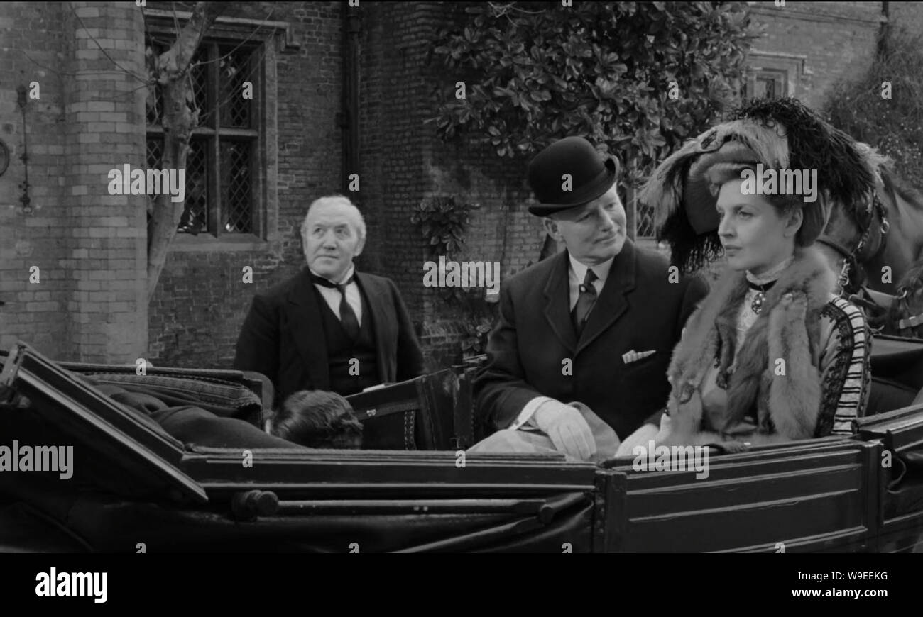 London. UK. Harriette Johns and Patrick Waddington in a scene in ©Rank ...