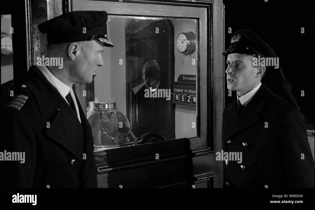 London. UK. Anthony Bushell as Arthur Rostron and Alec McCowen as ...