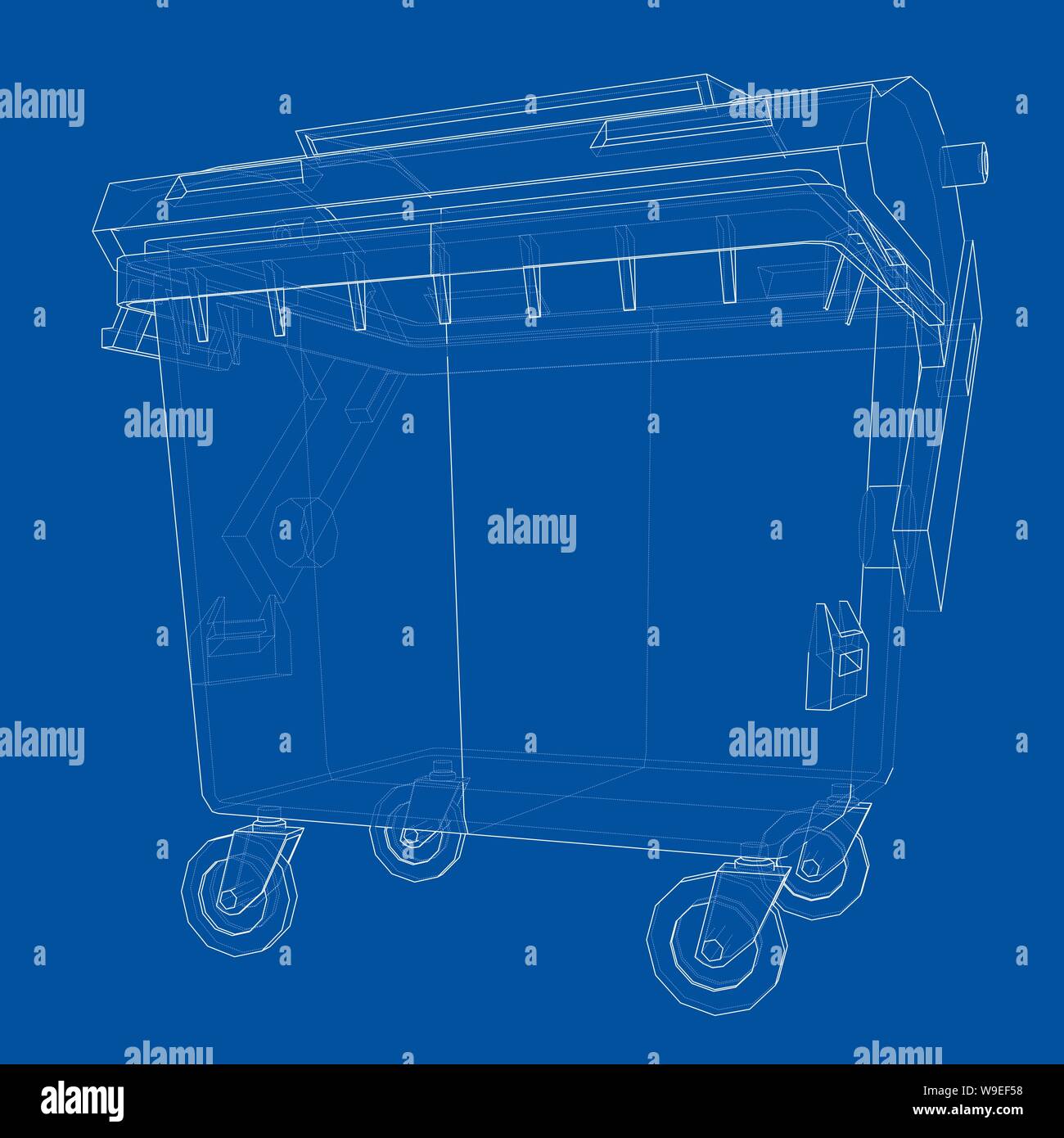 Outline Dumpster or dustbin vector Stock Vector Image & Art - Alamy