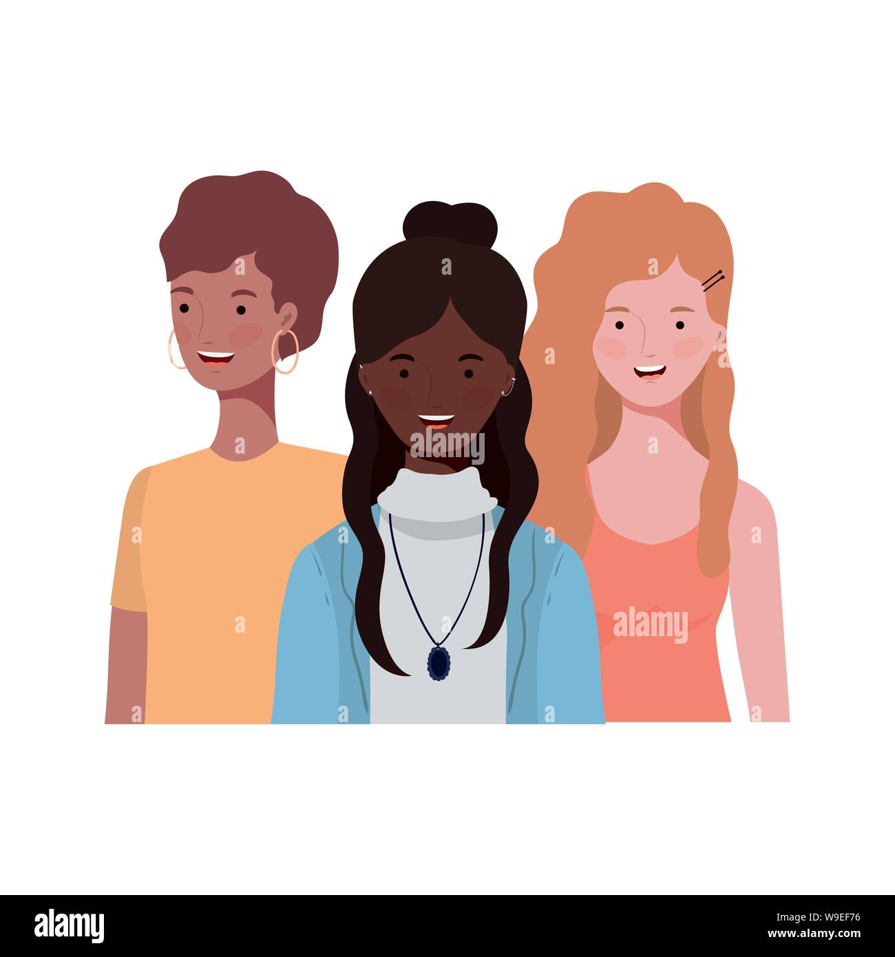 young women on white background Stock Vector Image & Art - Alamy